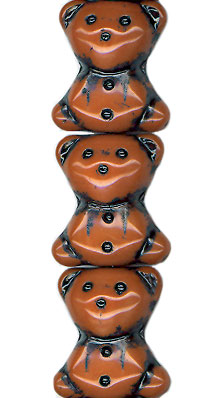 Rust/Black Teddy Bear – Beads To Live By